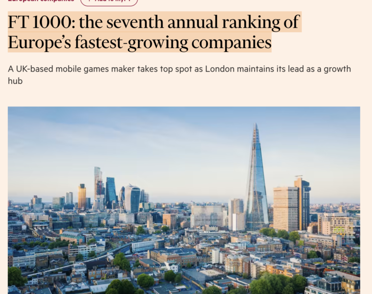 FINANCIAL TIMES – Ecoslops classée dans le FT1000 « Europe Fastest ...